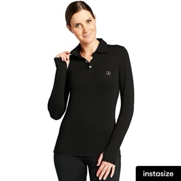 Solbari | Tops | Solbari Black Long Sleeve Spf Polo Shirt | Poshmark